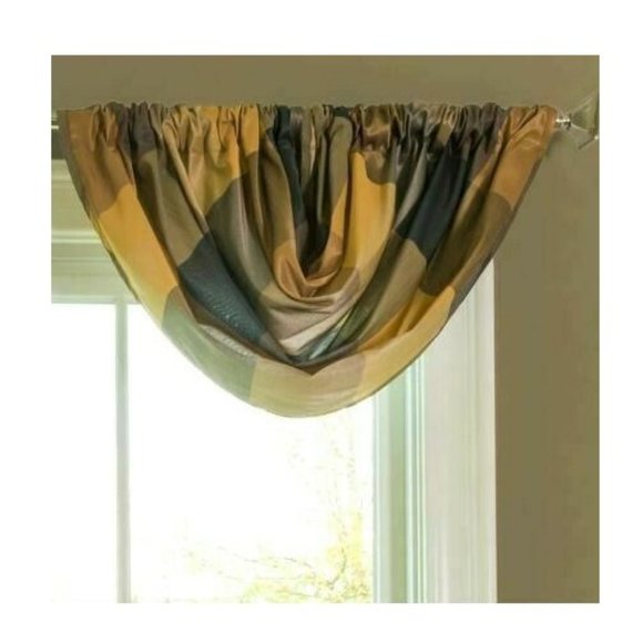 Allen + Roth | Accents | Allen Roth Raja Jacquard Window Valance Brown ...